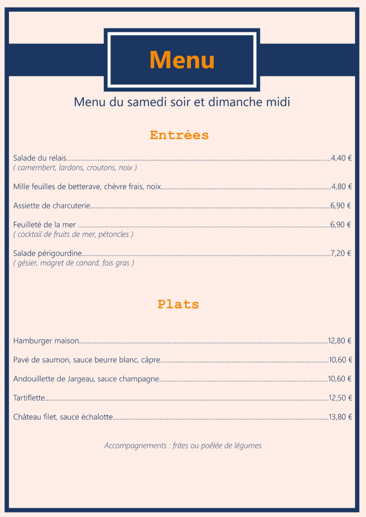Les Menus